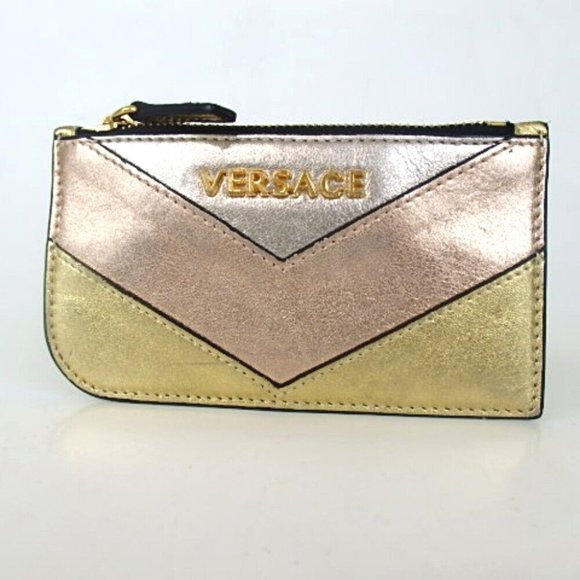 Versace | Bags | Authentic Versace Coin Wallets Leather | Poshmark